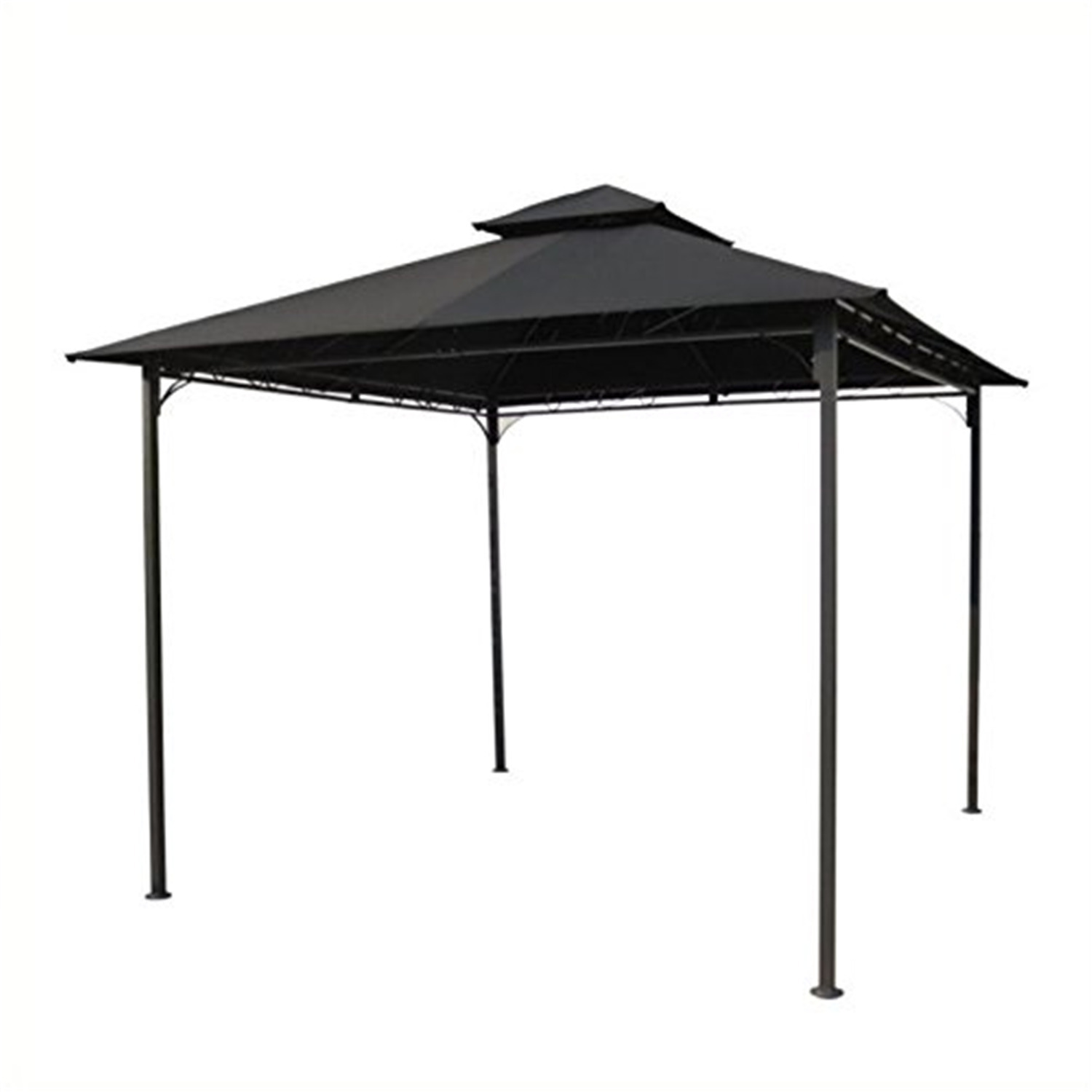 International Caravan Square Vented Canopy Gazebo-Color:Black - Walmart ...