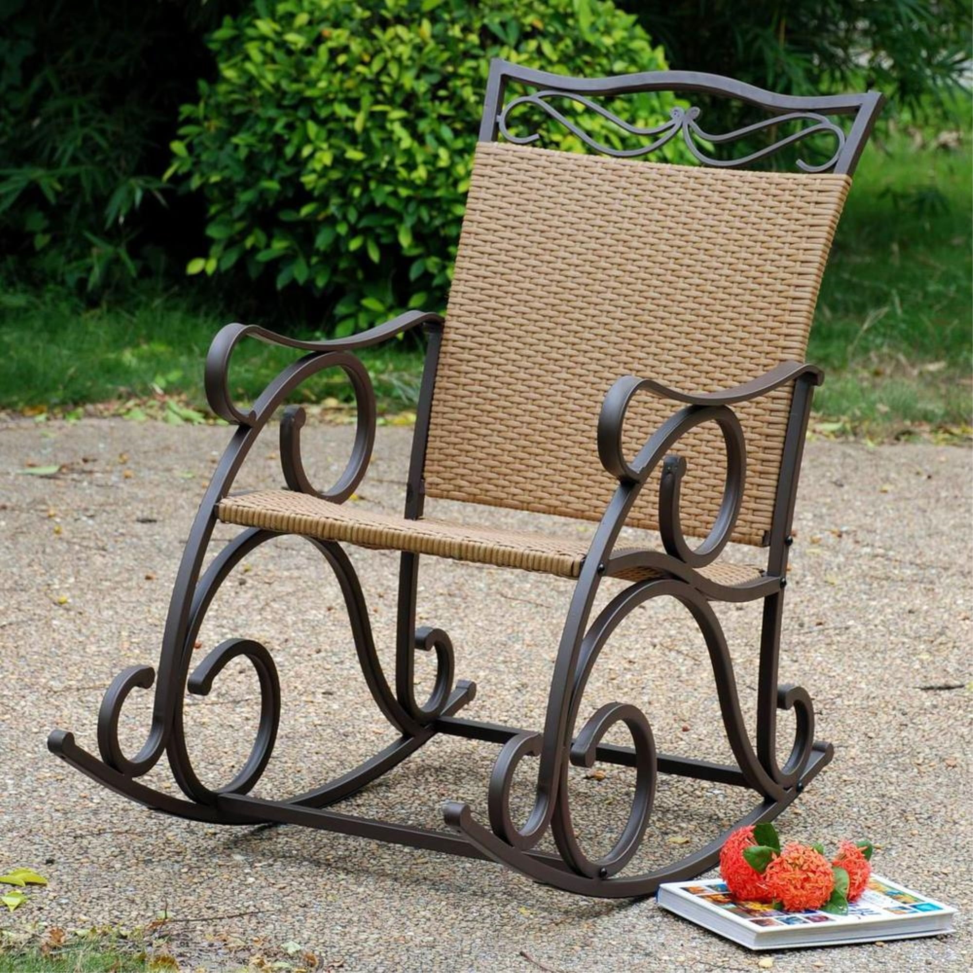 Valencia Resin Wicker/Steel Rocker - Walmart.com