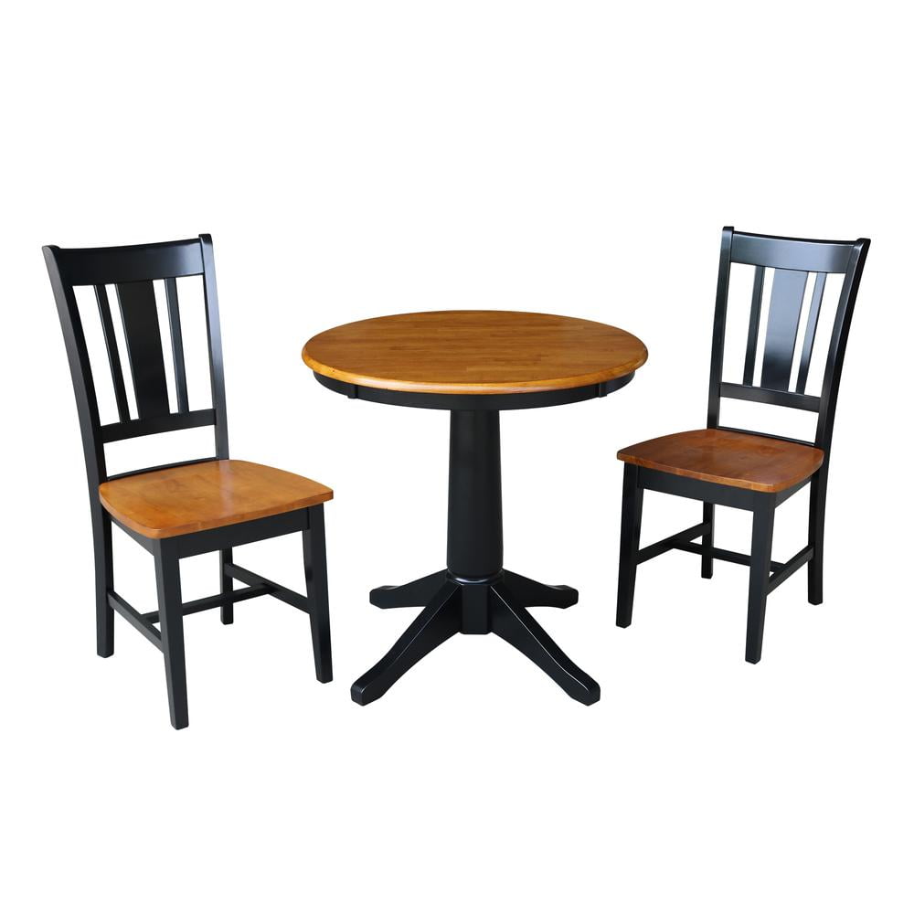 International Concepts 3 Piece 30" Round Dining Set in Cherry - Walmart.com