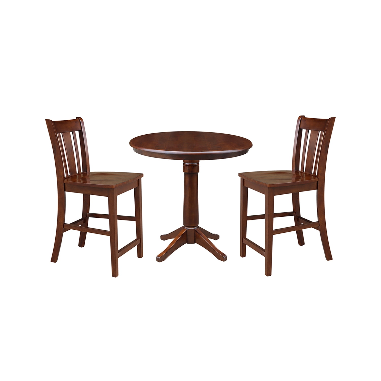 International Concepts 3 Piece 36" Round Counter Height Dining Set ...