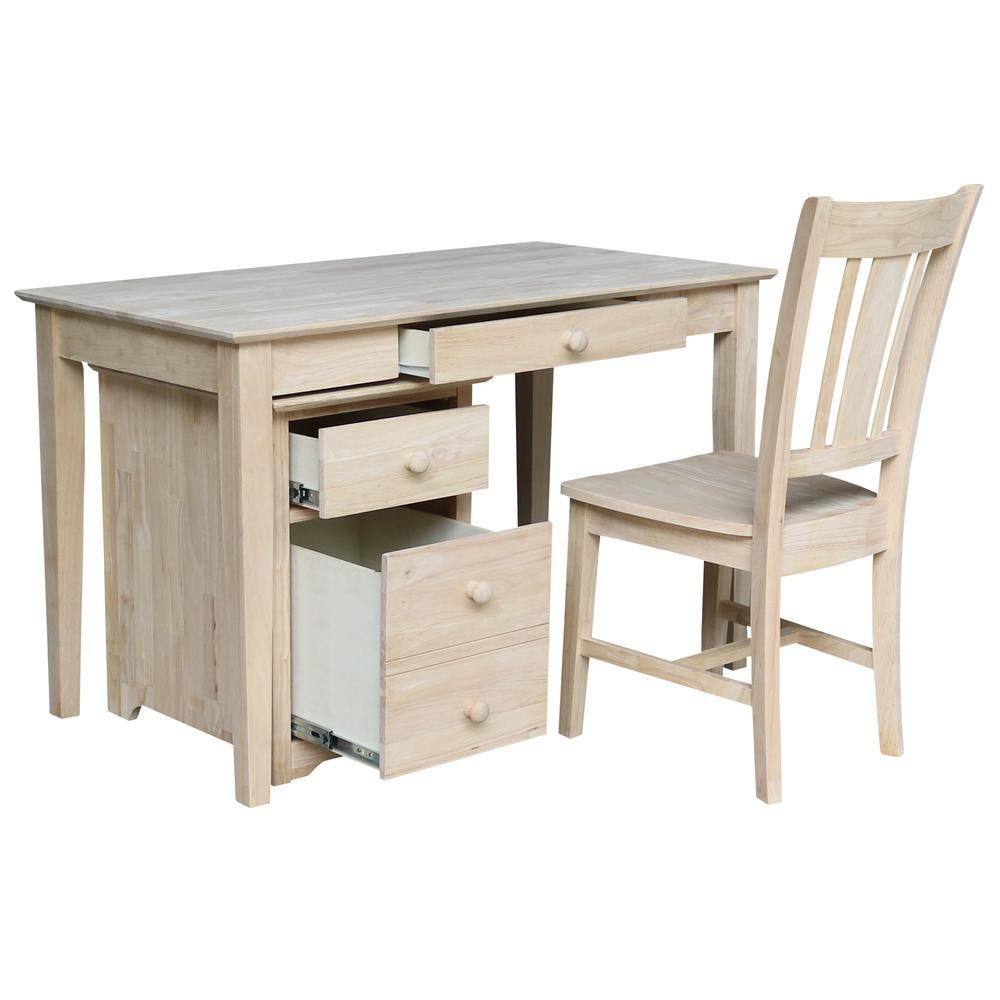 International Concepts 3 Piece Unfinished Writing Desk Set - Walmart.com