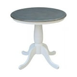 30" Round Solid Wood Gray Table-Dining Height - Walmart.com