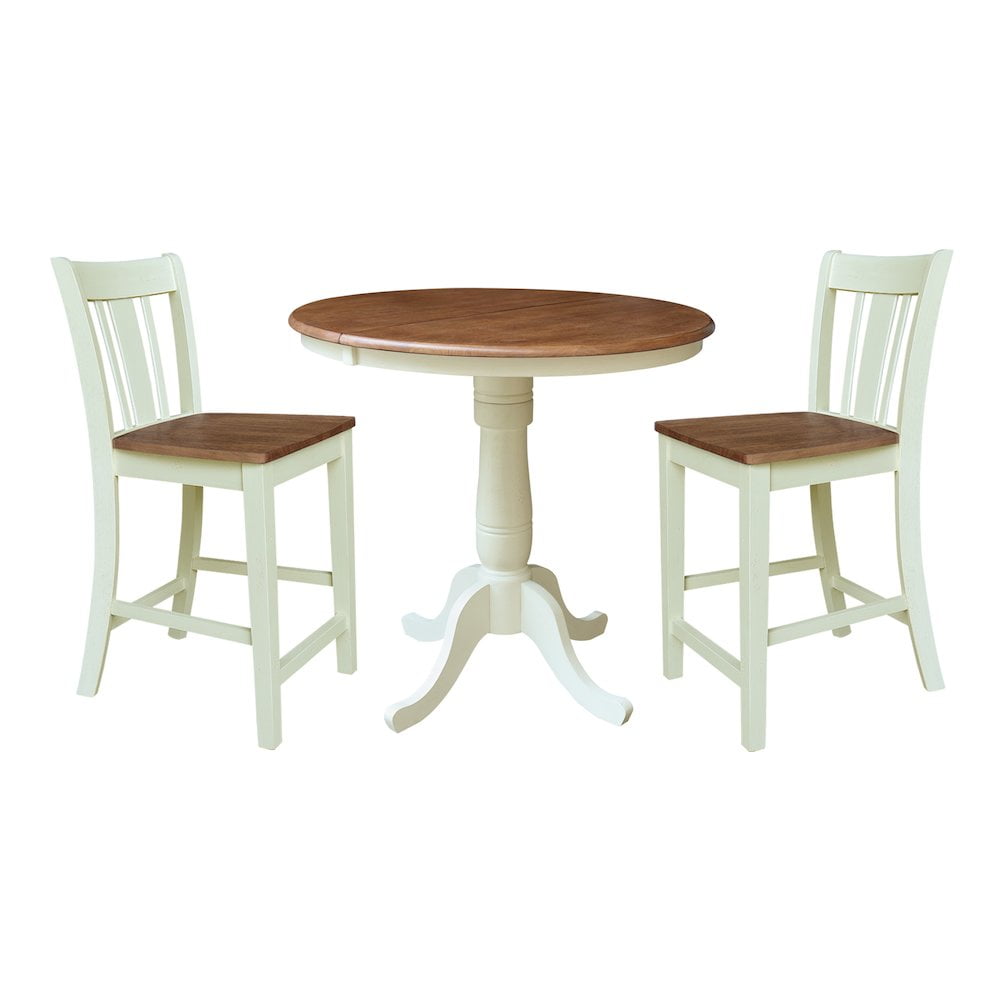 International Concepts 36" Round Pedestal Extension Counter Height ...