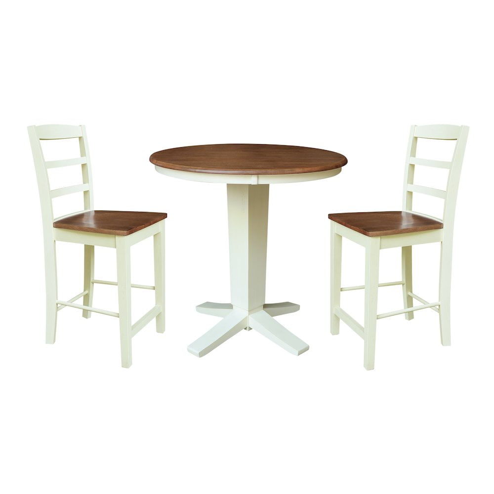 International Concepts 36" Solid Wood Round Top Pedestal Dining Table ...