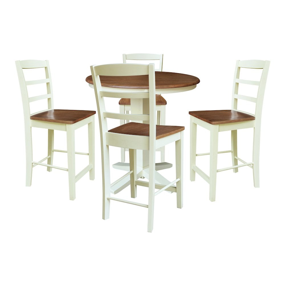 International Concepts 36" Solid Wood Round Top Pedestal Dining Table ...