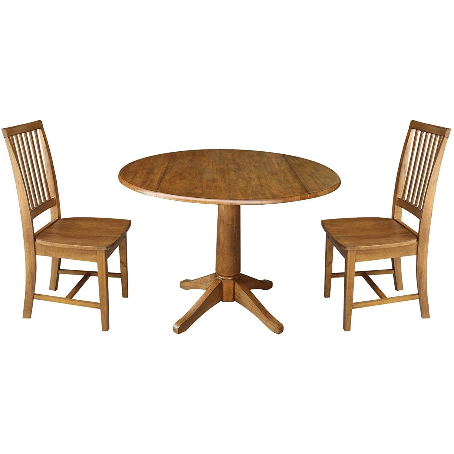 International Concepts 42" Round Dual Drop Leaf Pedestal Table - 36.3"h ...
