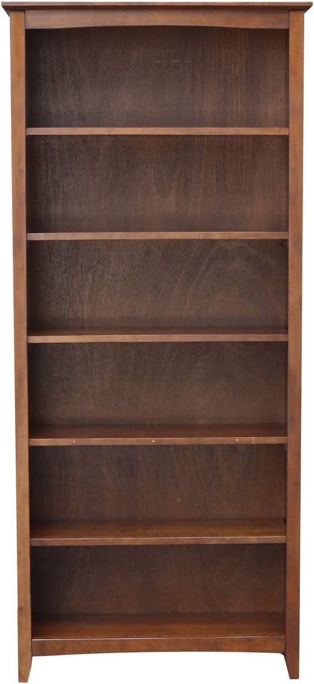 International Concepts 72" H High Bookcase with Adjustable Shelves ...