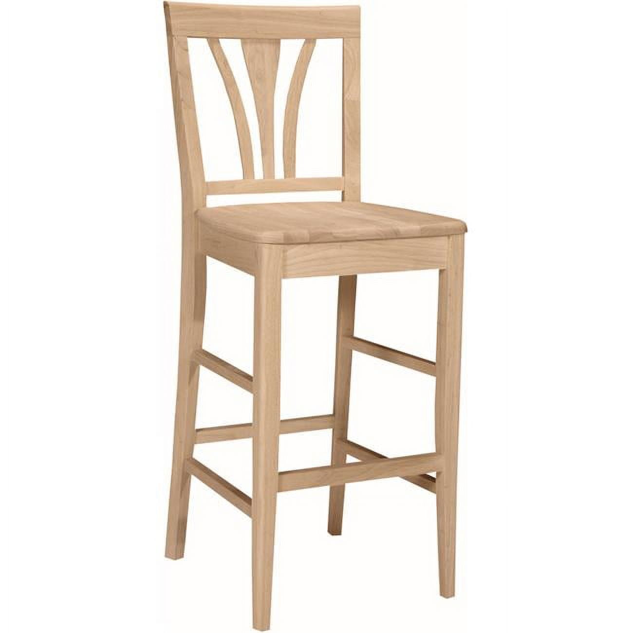 International Concepts Bar Height Fanback Stool - Unfinished - Walmart.com