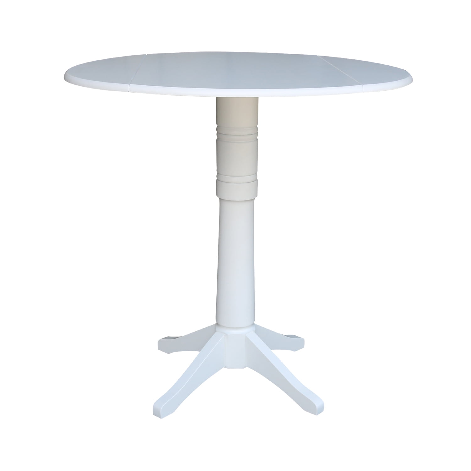 International Concepts Drop Leaf Bar Table in White - Walmart.com