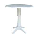 International Concepts Drop Leaf Bar Table in White - Walmart.com