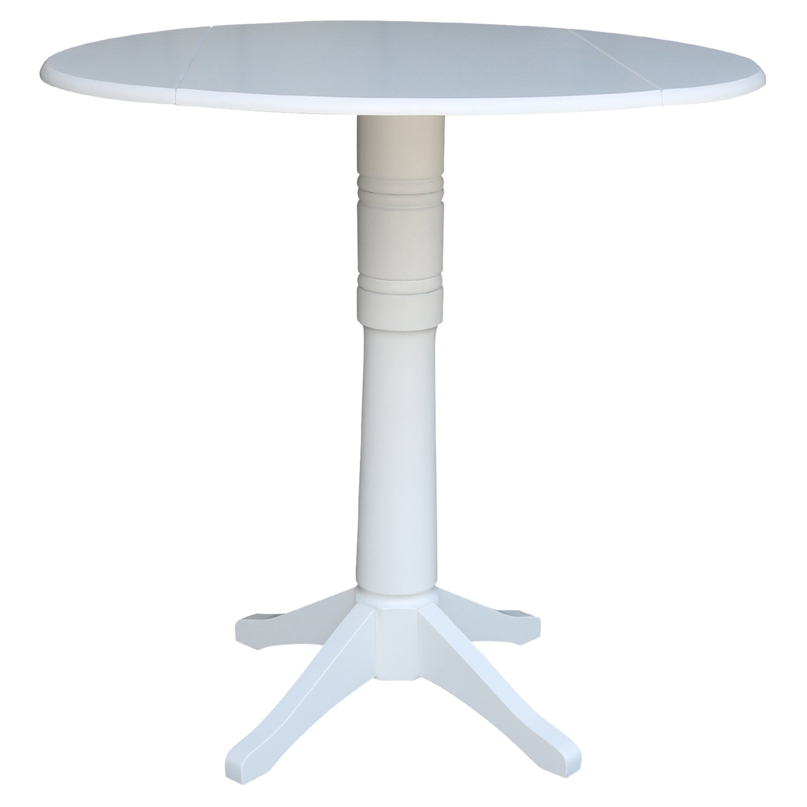 International Concepts Drop Leaf Bar Table in White - Walmart.com