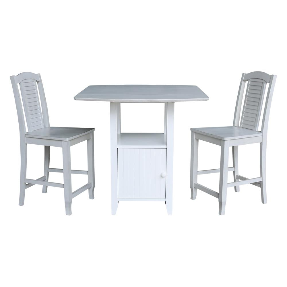 International Concepts Dual Drop Leaf Counter Height Bistro Table with ...