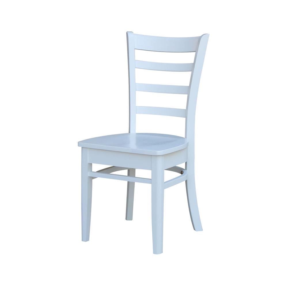 International Concepts Emily Side Dining Chair in White (Set of 2 ...