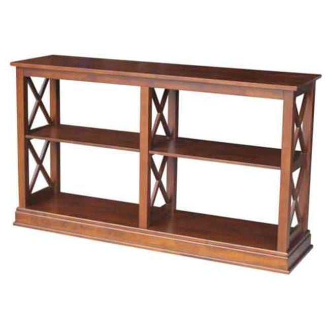International Concepts Hampton Sofa Server Table With Shelves Espresso ...