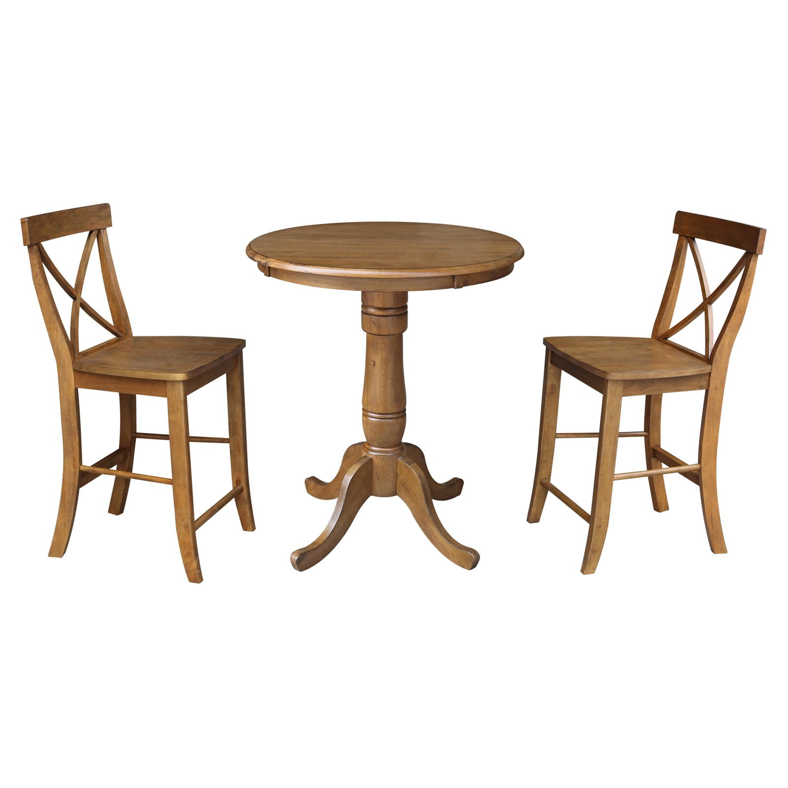 International Concepts Raymond 3 Piece Round Counter Height Pedestal