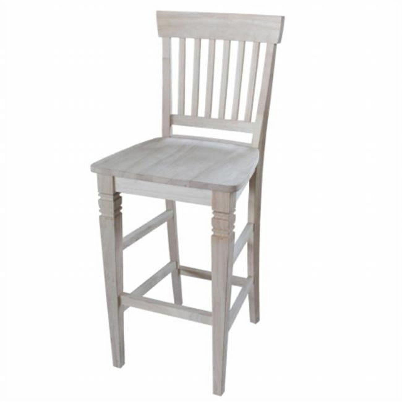 International Concepts Seattle Barheight Stool - Unfinished - 30in. SH ...