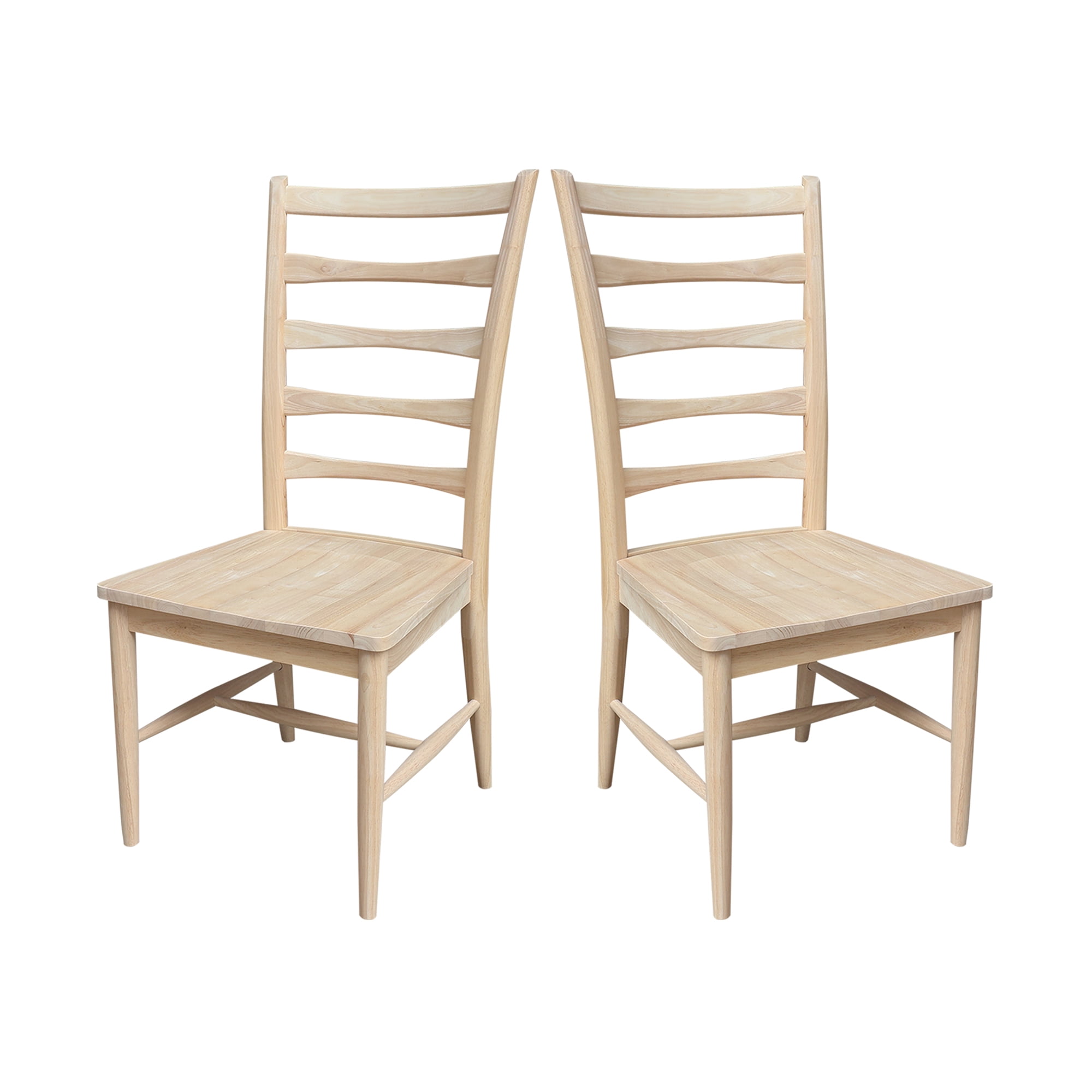 International Concepts Set of Two Solid Wood Haven Dining Chairs ...