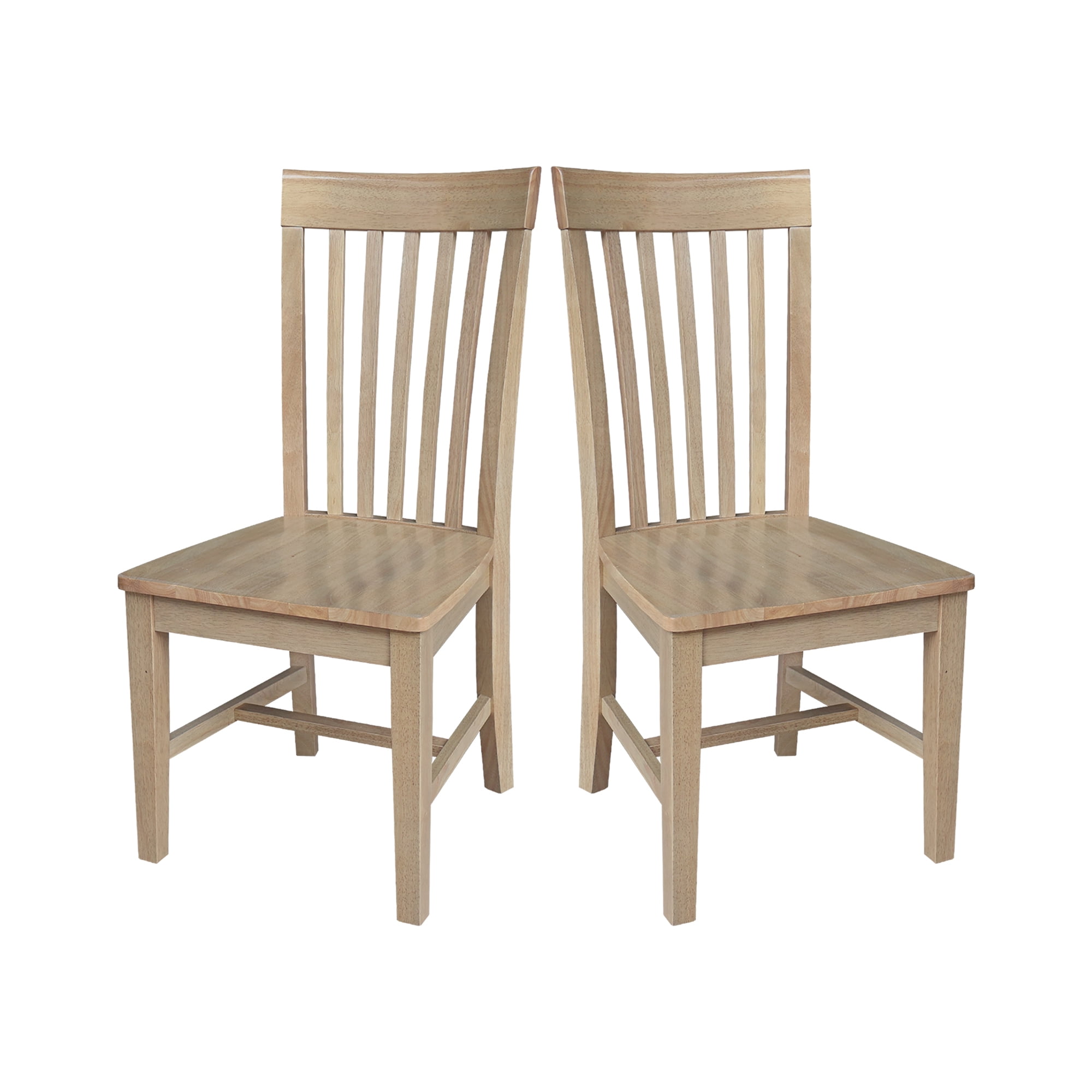 International Concepts Set of Two Tall Mission Dining Chairs, Honey ...