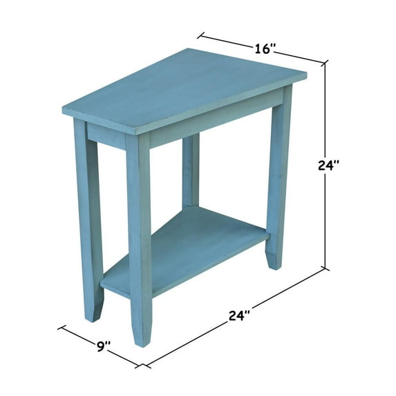 International Concepts Solid Wood Keystone Accent Table in Ocean Blue - Walmart.com
