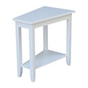International Concepts Solid Wood Keystone Accent Table in White - Walmart.com