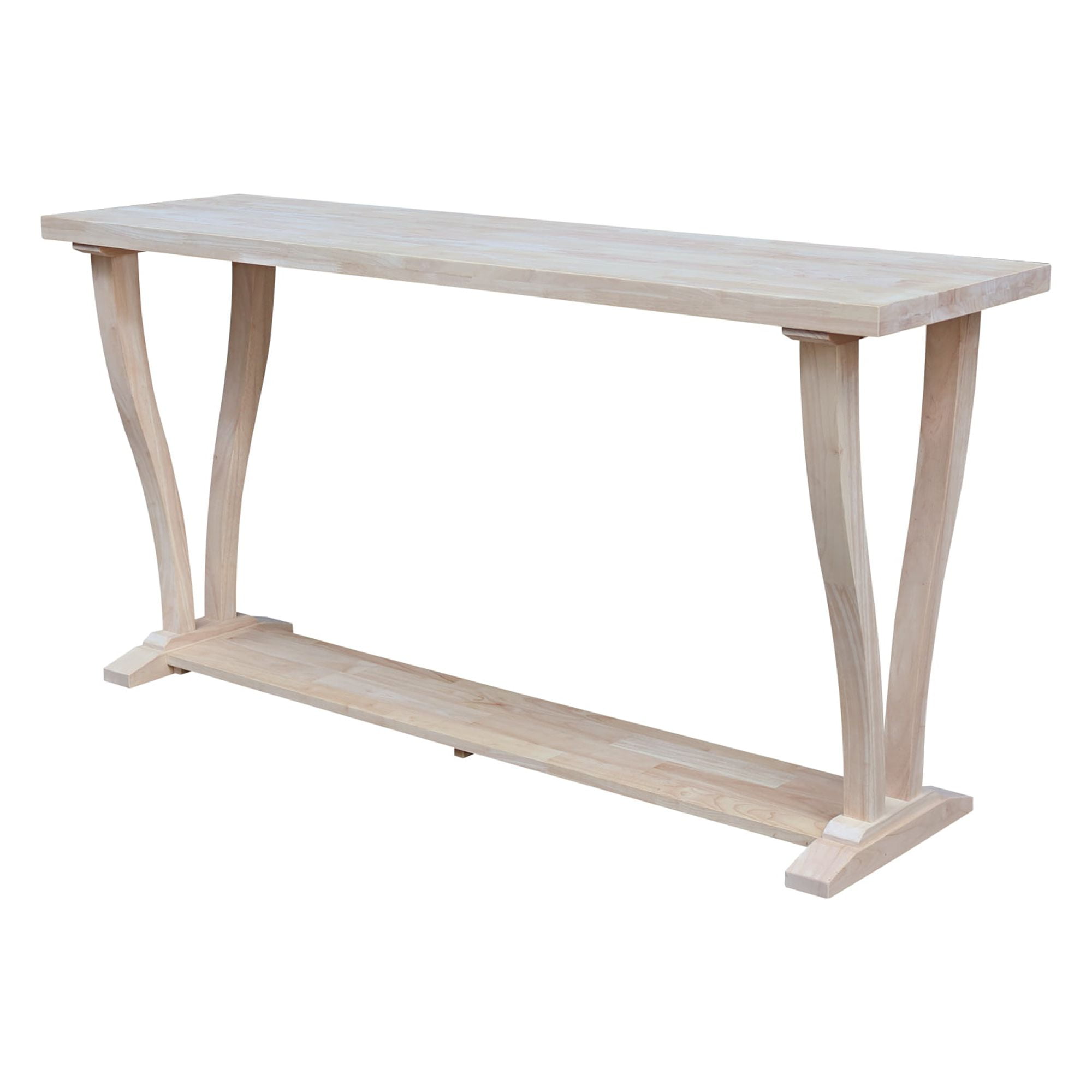 International Concepts Solid Wood LaCasa Sofa Table - Unfinished ...