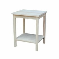 International Concepts Solid Wood Solano End Table Unfinished - Walmart.com