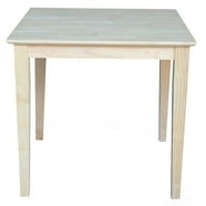 Solid Wood 30 inch Square Dining Table in White - Walmart.com