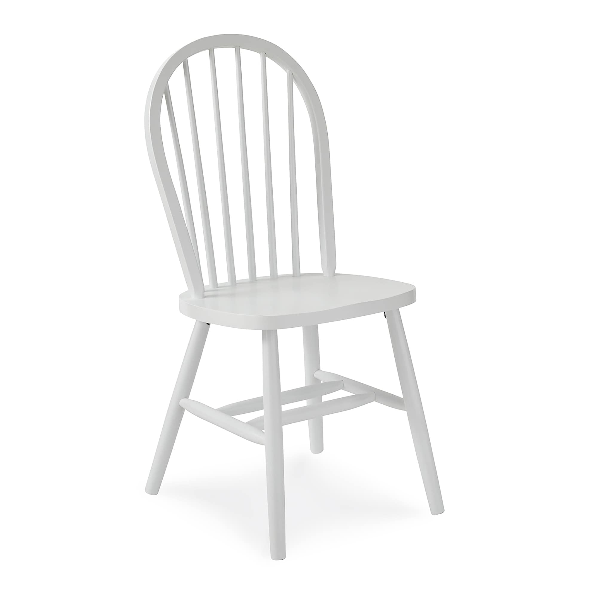 Windsor Solid Wood Spindleback Chair in White - Walmart.com