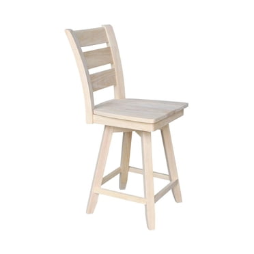 International Concepts Wood Emily Ladder Back Counter Height Stool - 24 ...