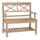 Unfinished Solid Parawood Double X-back Bench - Walmart.com
