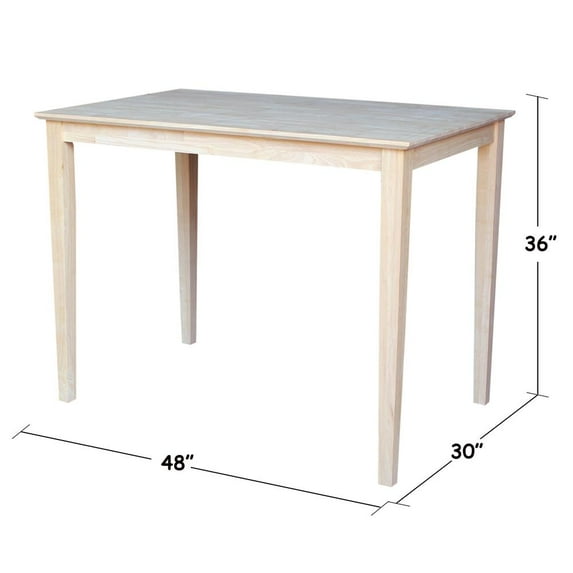 International Concepts Unfinished Grayson Large Counter Height Dining ...