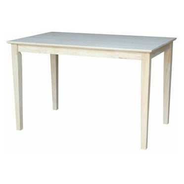 International Concepts Unfinished 36" Solid Dining Table with Turned ...