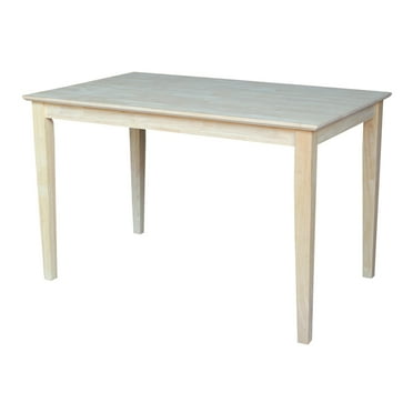 Solid Wood 30"x 48" Dining Table in Washed Gray Taupe - Walmart.com
