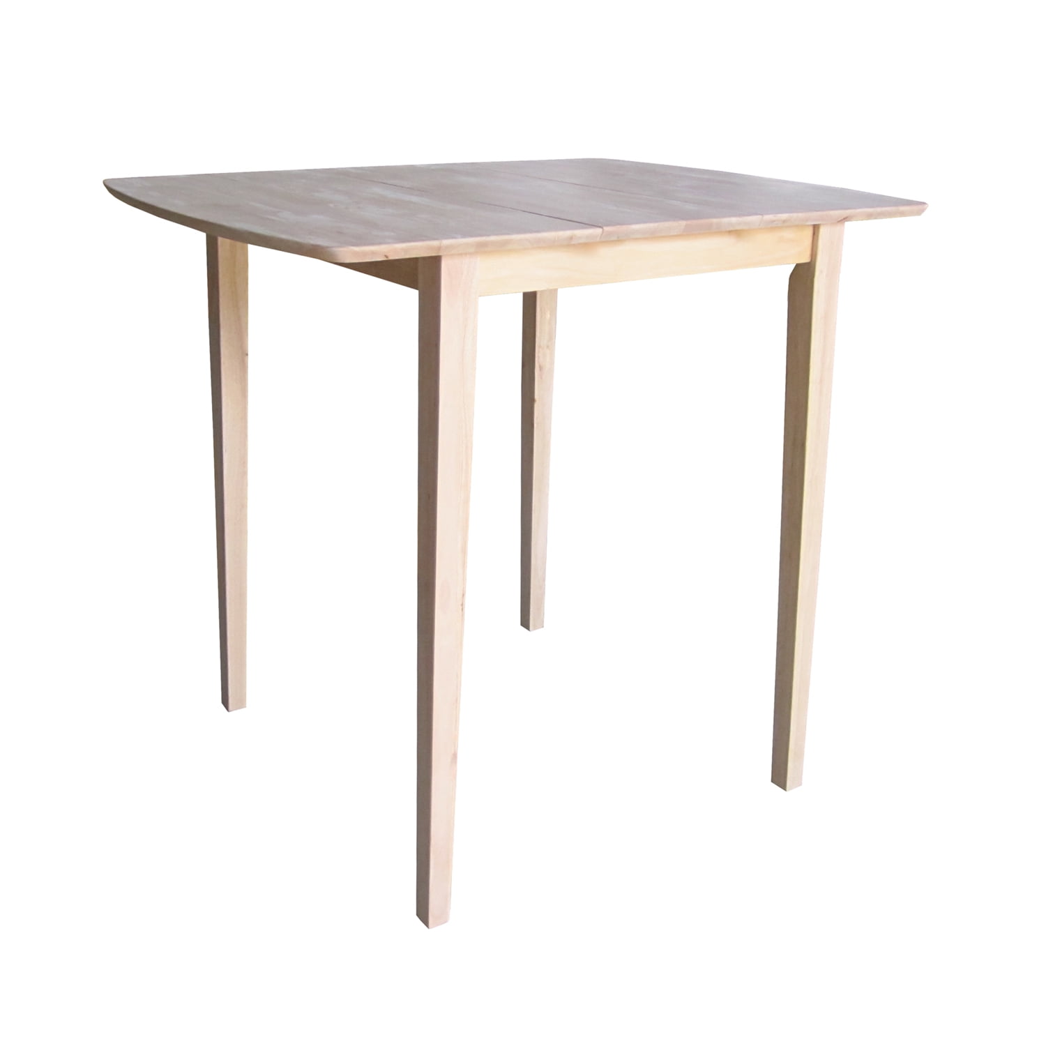 International Concepts Unfinished Square/Rectangular Bar Height Dining ...