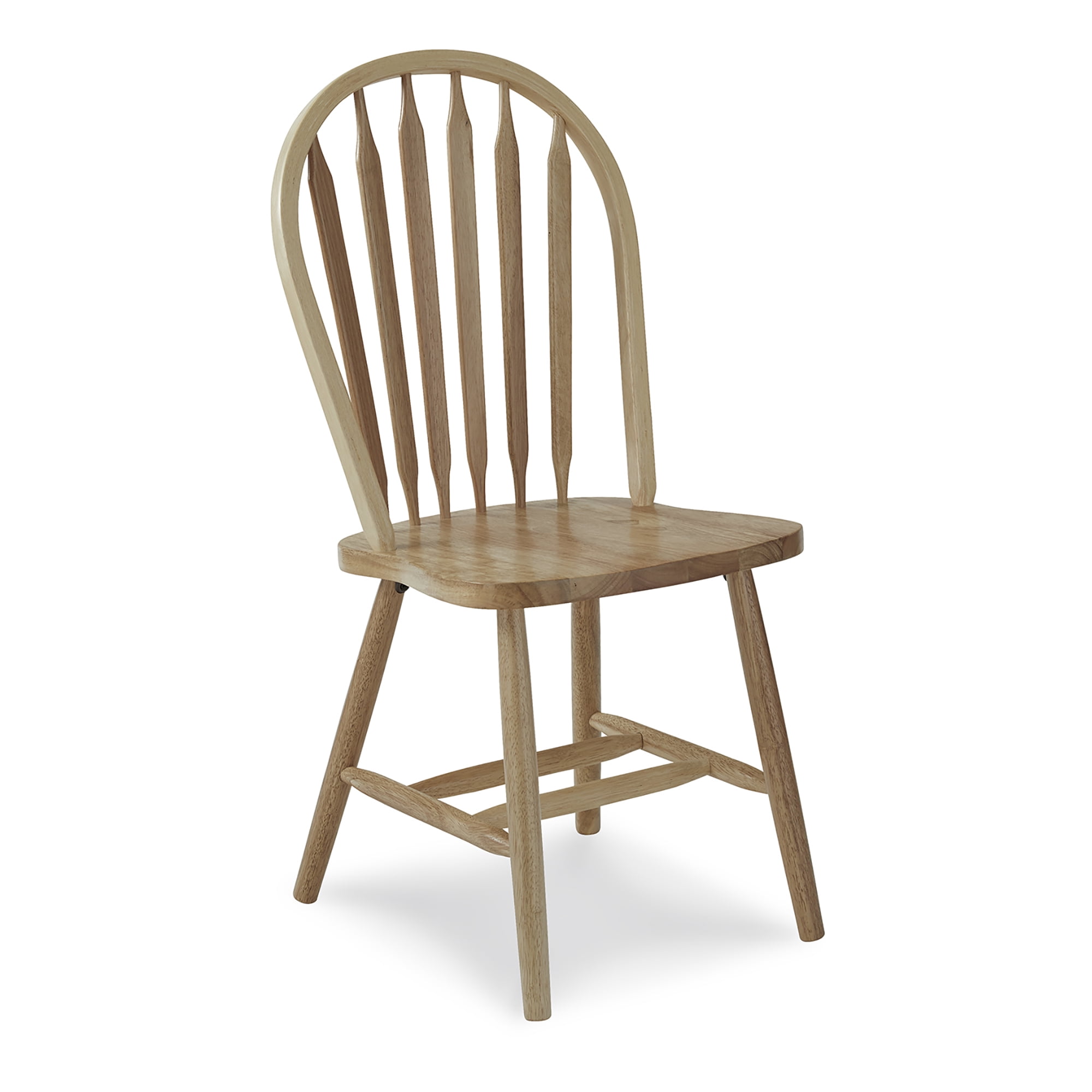 Windsor Solid Wood Dining Kitchen Arrowback Chair in Natural - Walmart.com