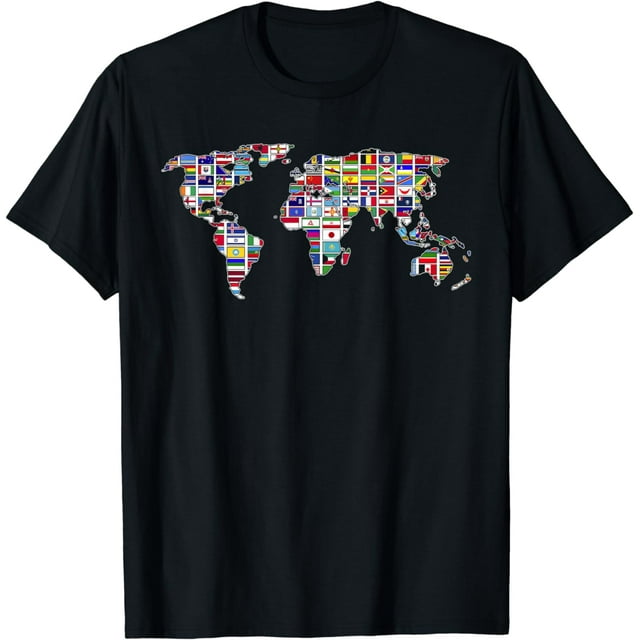 International Country Flags Traveling Countries World Flags T-Shirt - Walmart.com