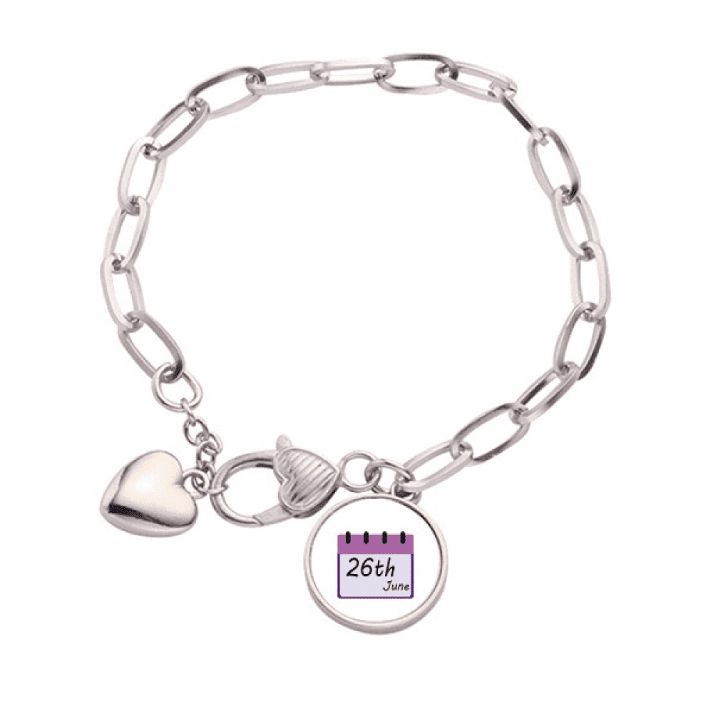International Day Against Drugs Life Prohibition Heart Chain Bracelet ...