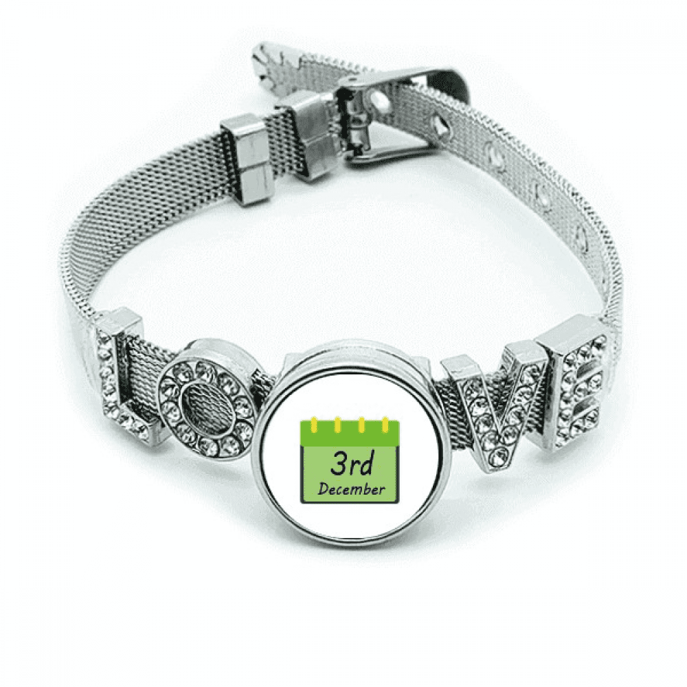 International Day Disabled Persons Care Bracelet Wristband Crystal Love ...