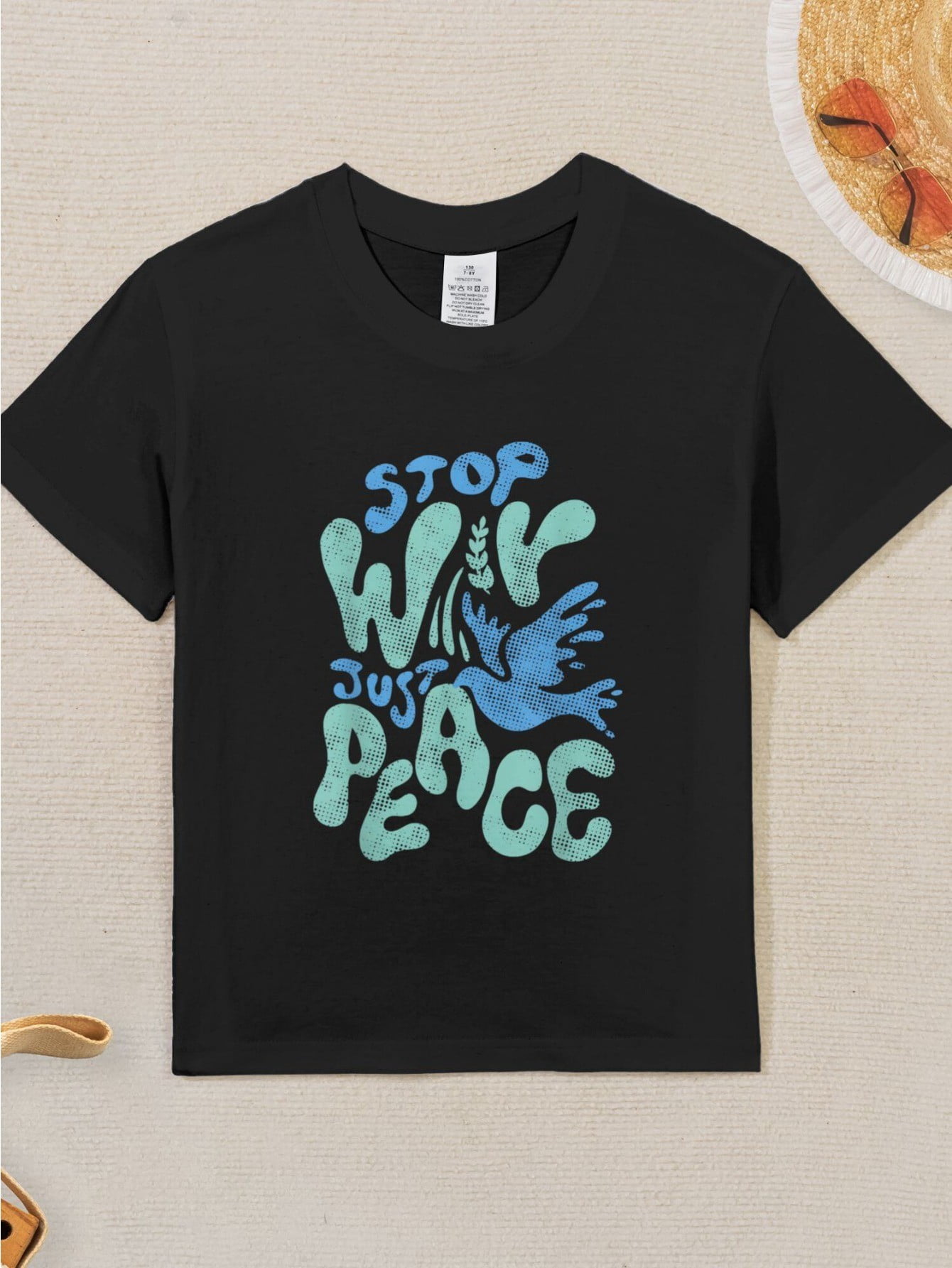 International Day Of Peace Shirt Dove Stop War Just Peace 100% Cotton ...