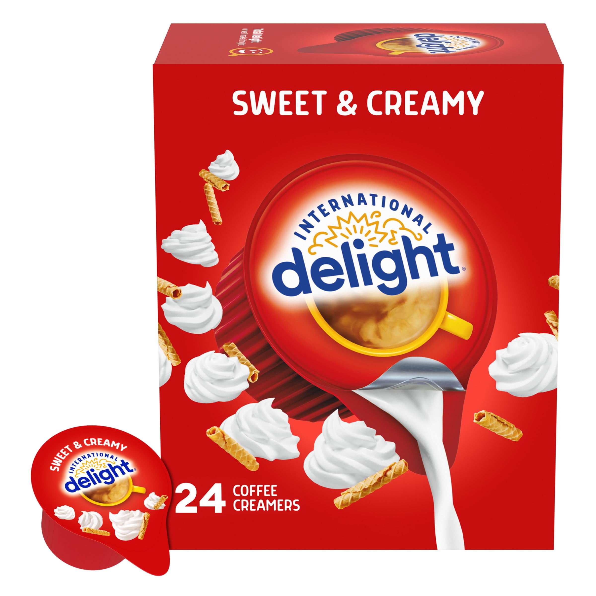 International Delight Coffee AJH3 Creamer Singles, Sweet & Creamy ...