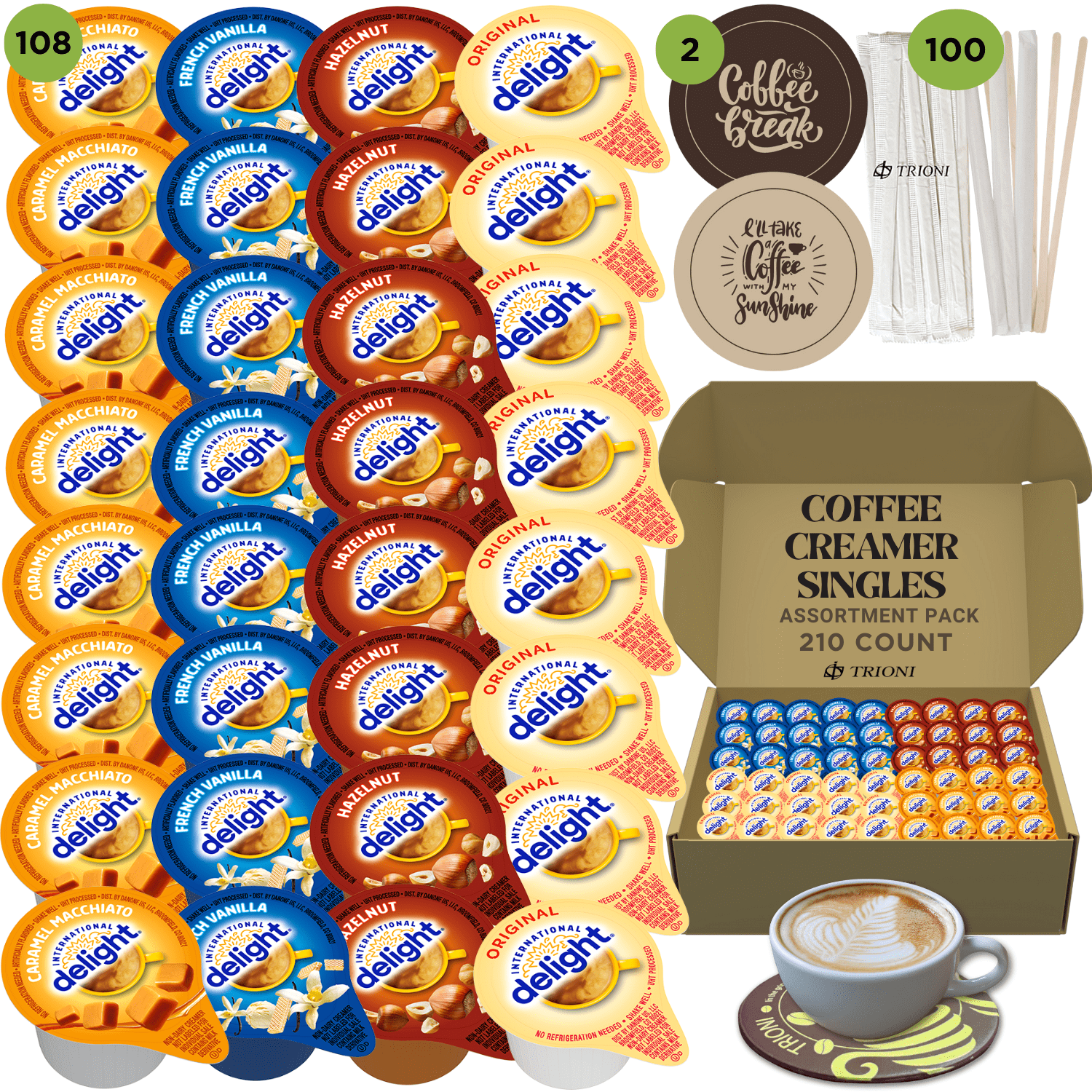 International Delight Coffee Creamer Singles Includes Caramel Macchiato ...