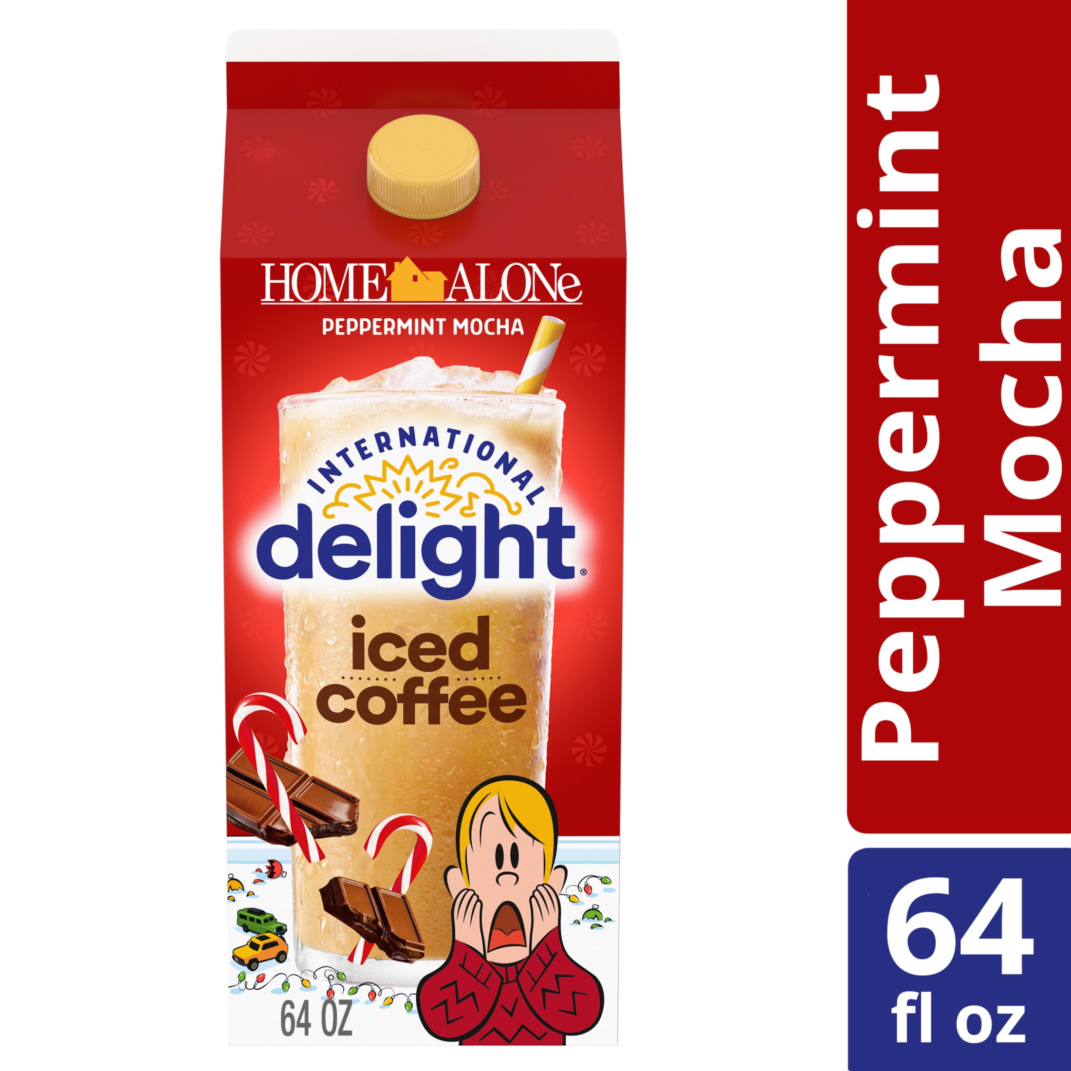 International Delight Home Alone Peppermint Mocha Iced Coffee Carton ...