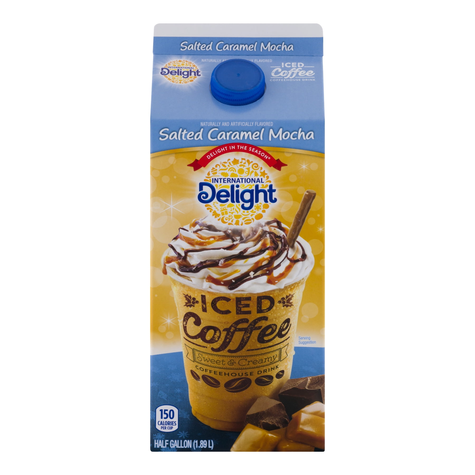 International Delight Salted Creamer Mocha Iced Coffe, Half Gallon ...