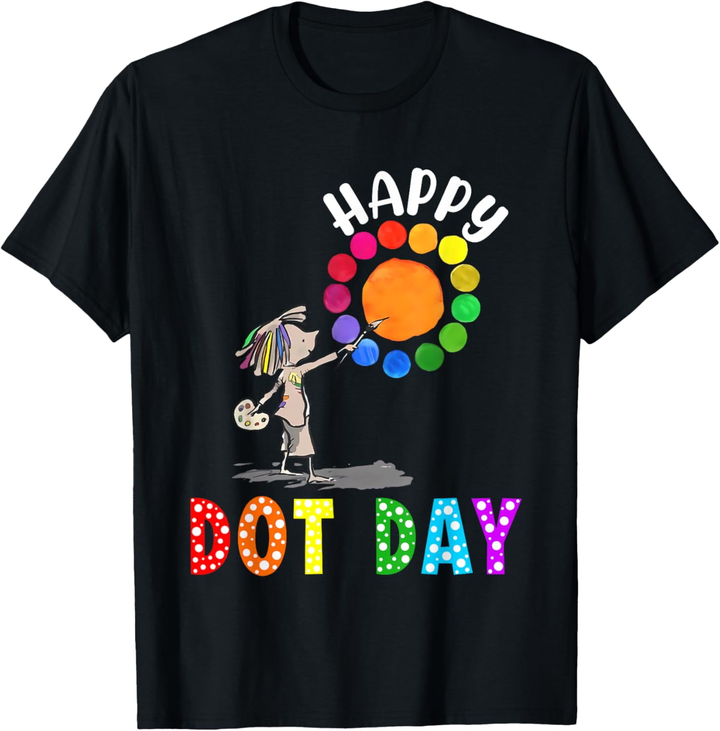International Dot Day Kids Colorful Polka Dot Happy Dot Day T-Shirt ...
