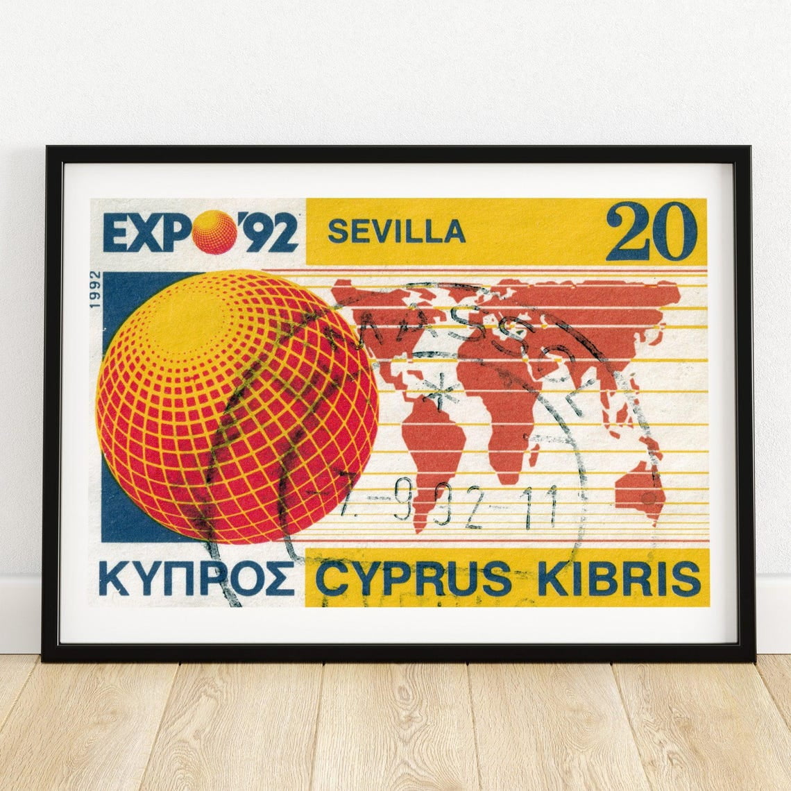 International Expo - Cyprus - Postage Stamp Print - Aesthetic Wall Art ...