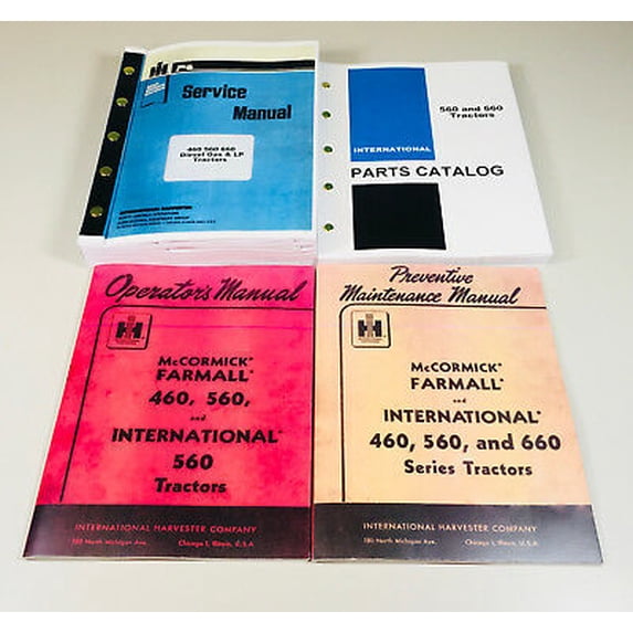 International Farmall 560 Gas Tractor Service Operator Parts Preventive ...