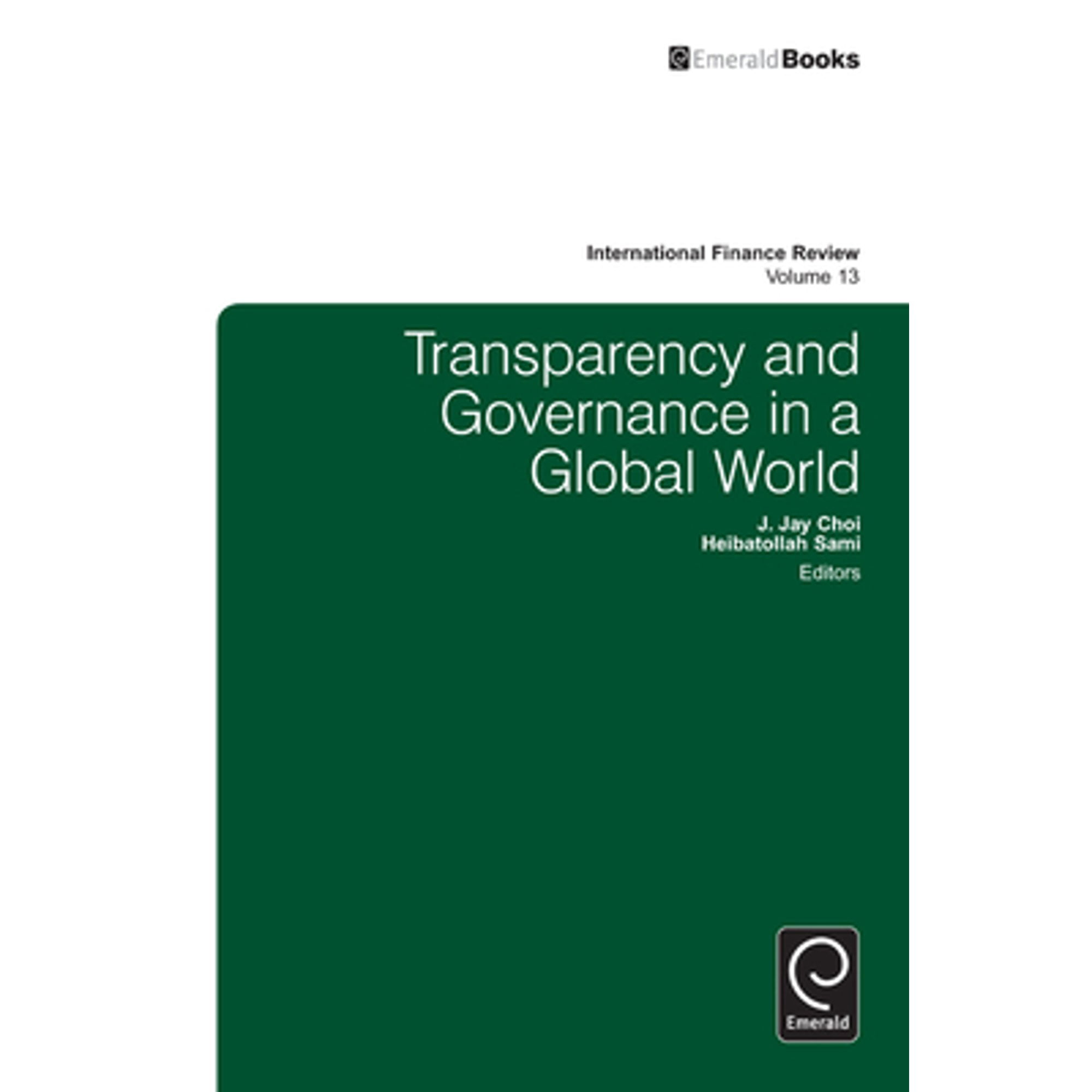 Pre-Owned Transparency and Governance in a Global World (Hardcover ...