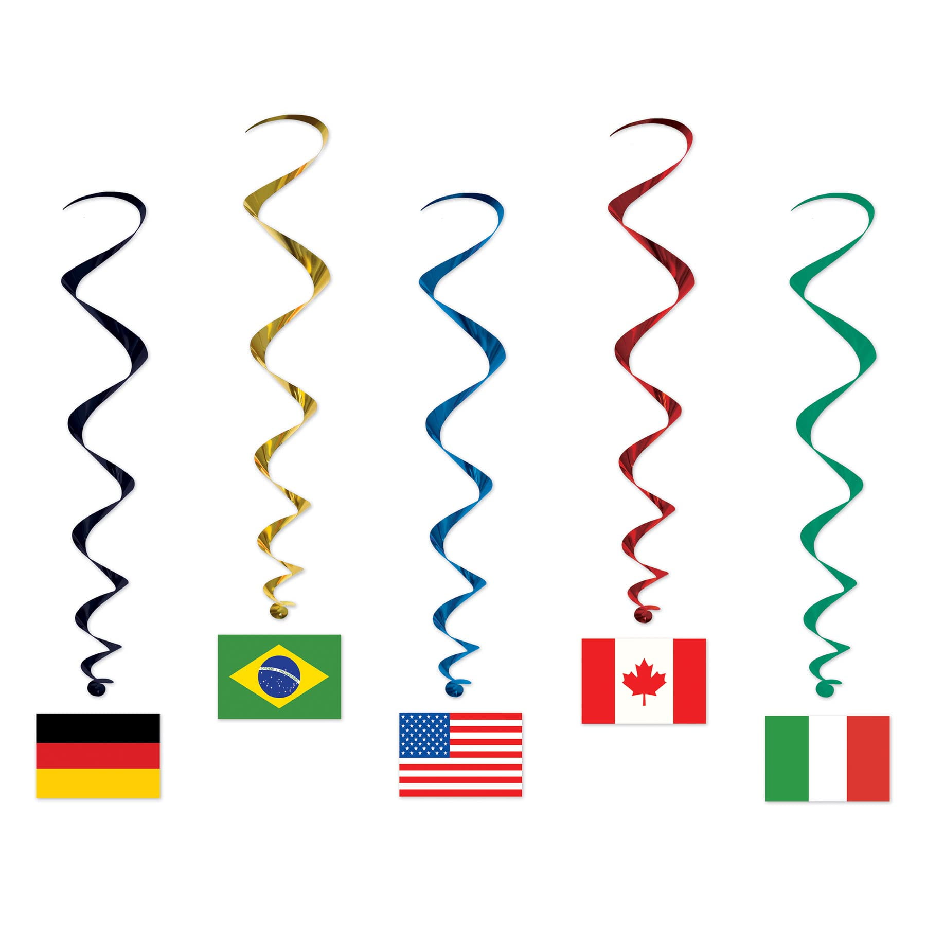 International Flag Whirls (5/Pkg) - Walmart.com