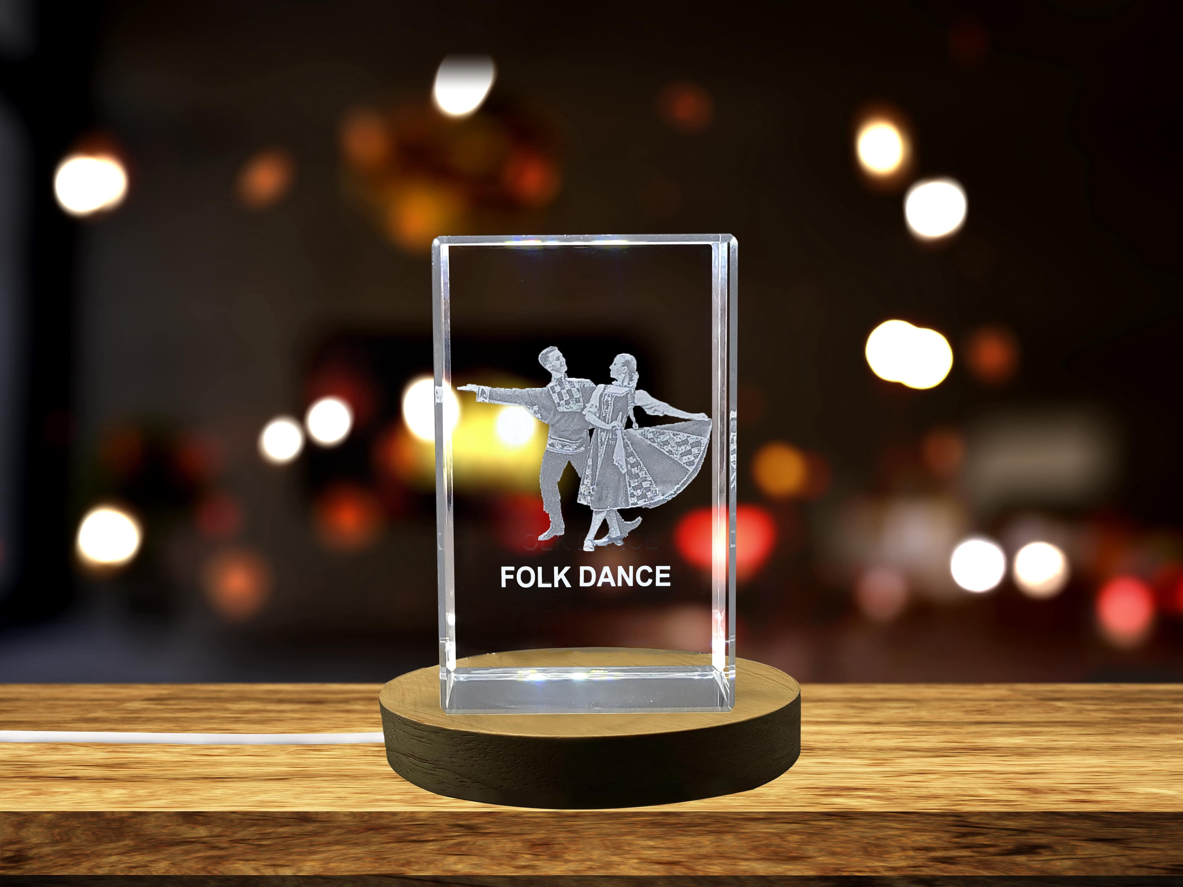 International Folk Dancers | 3D Engraved Crystal - Walmart.com