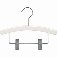 White Wood Combo Hanger - 17 Flat Wooden Hangers - Walmart.com